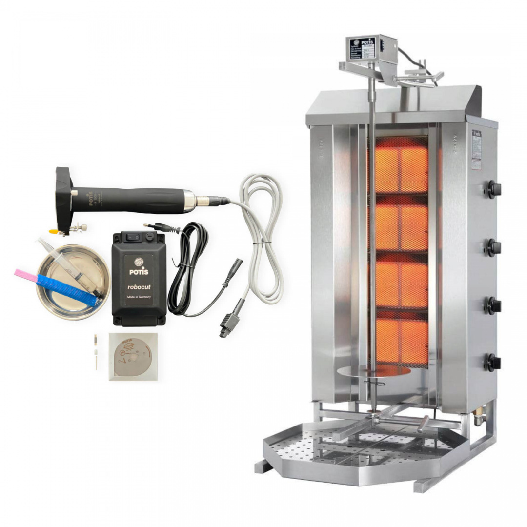 Kebab Opiekacz Gazowy Do Kebaba Potis GD4 Na Gaz Butlowy + Nóż Potis ...